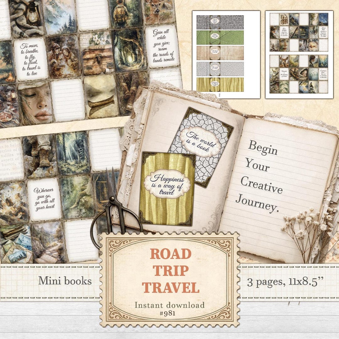 Travel Mini Books for Tourism Enthusiasts Miniature and Dollhouse Tiny ...