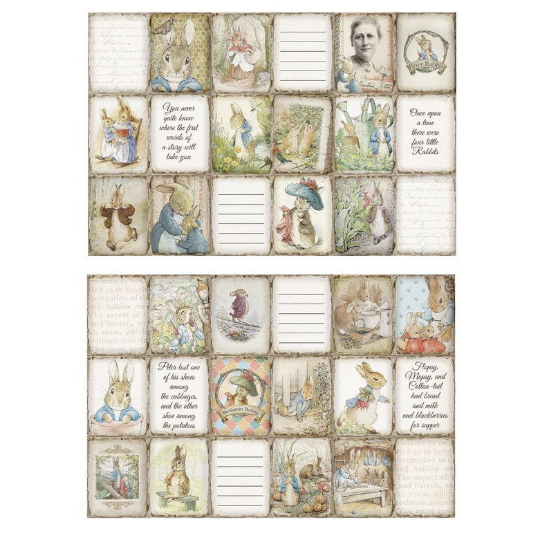 Peter Rabbit Mini Books for Beatrix Potter Themed Slow Crafting ...