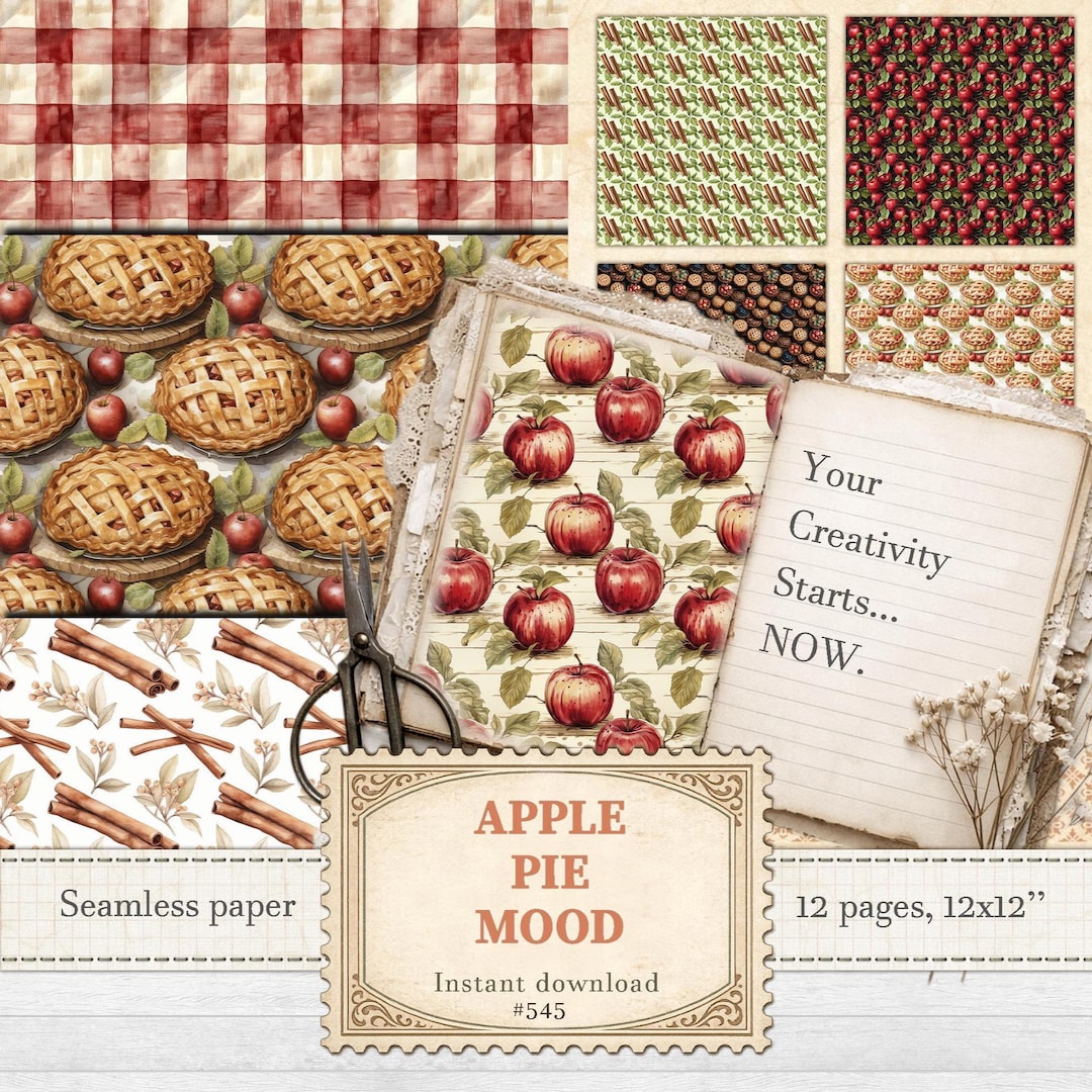 Apple Orchard Seamless Patterns for Harvest Pie and Nonna’s Kitchen ...