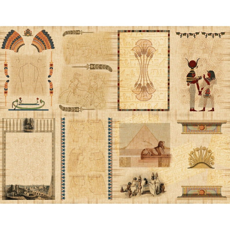 Ancient Egypt Junk Journal Kit Printable of 24 Sheets Antique - Etsy