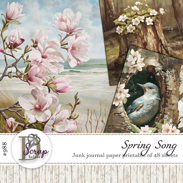 Spring Floral Paper - Etsy