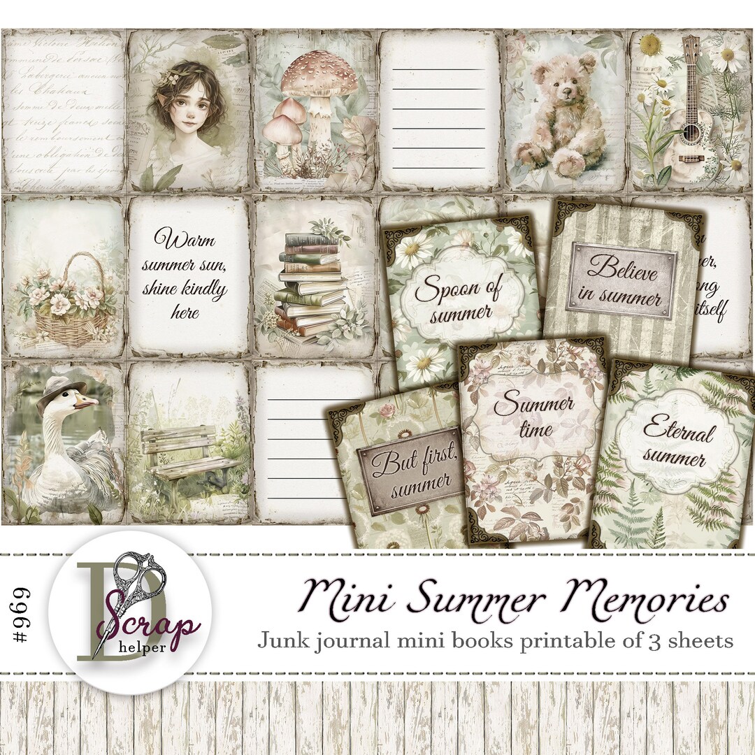 Summer Time Mini Books for Miniature and Dollhouse Accessories Slow ...