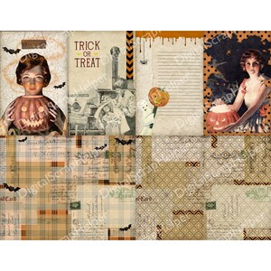 Halloween Junk Journal Kit Printable of 36 Sheets Boo Spooky Witch ...