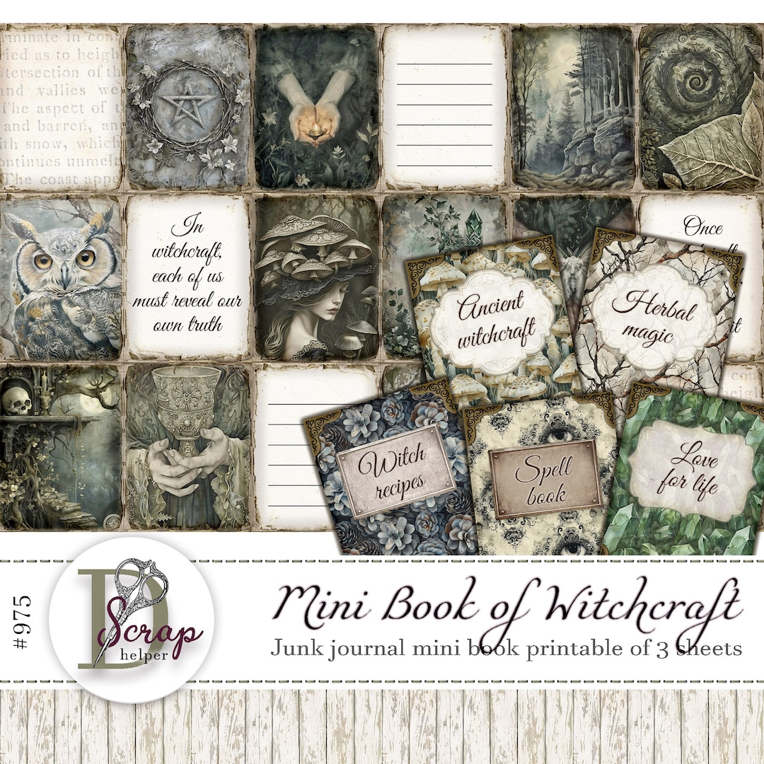 Witchcraft Mini Books Printable of 3 Sheets Doll House Book Forest ...