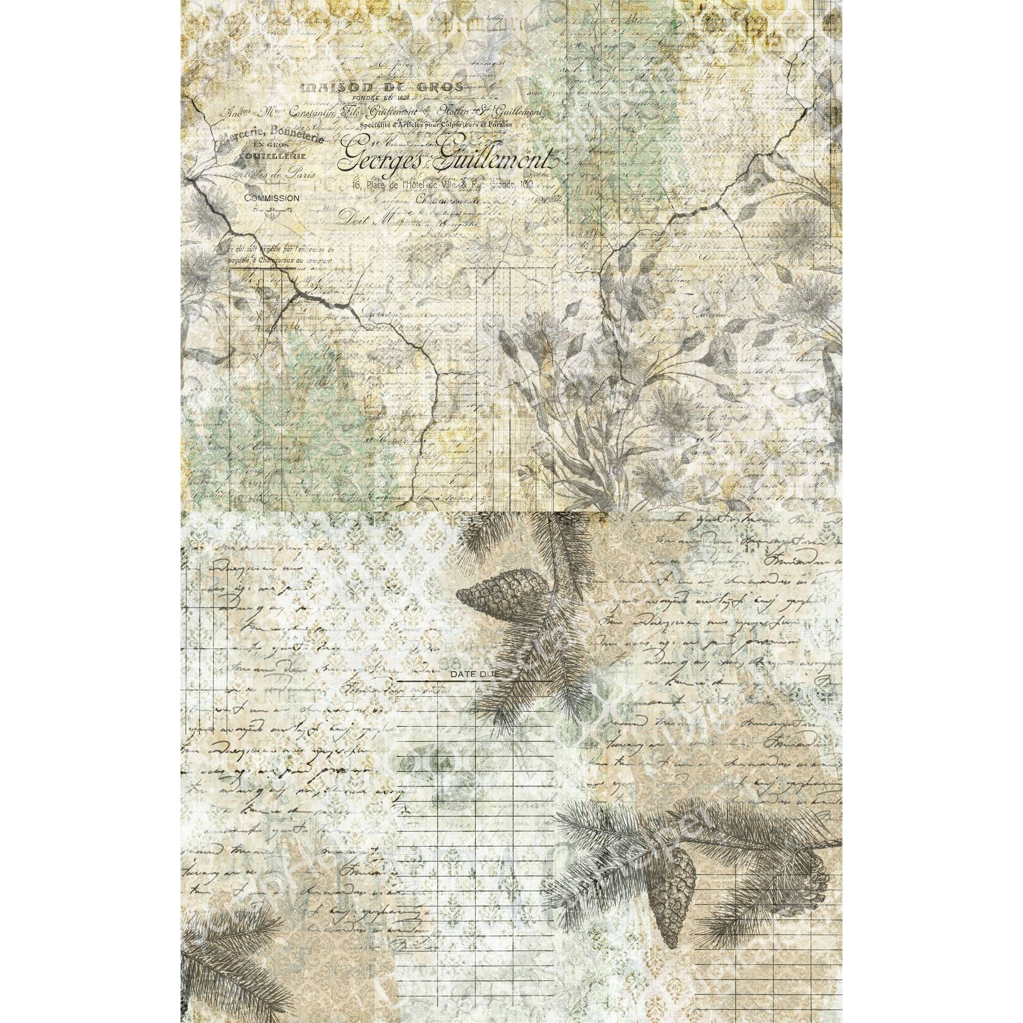 Abstract Nature Scrapbooking Paper for Earthy Colors Junk Journals and ...