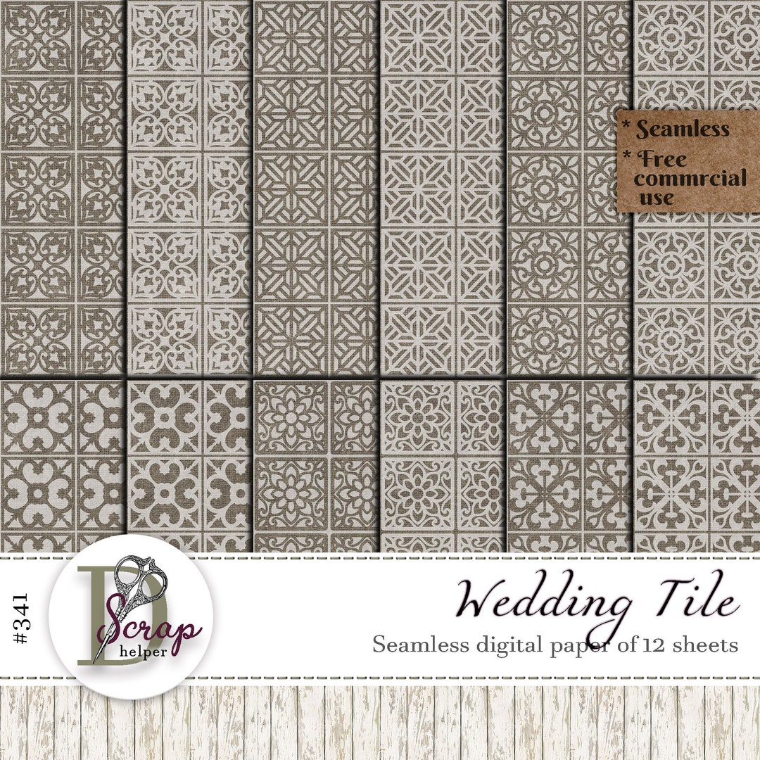 Rustic Wedding Linen Texture Digital Paper Tile Shabby Chic Seamless ...