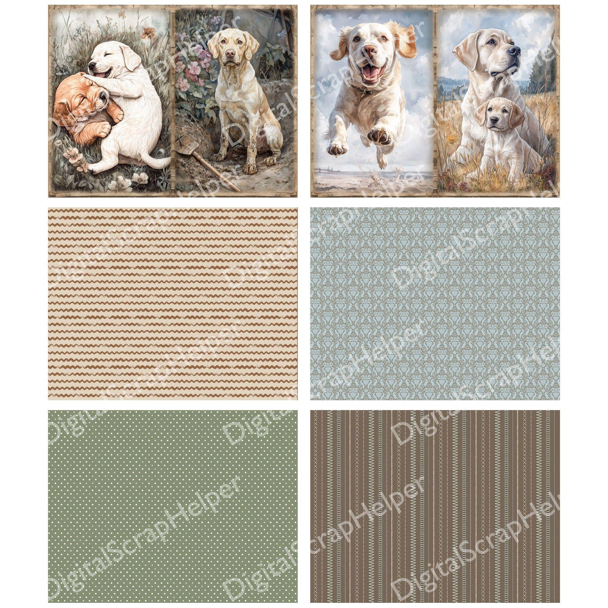 Labrador Retriever Junk Journal Kit Printable 48 Sheets Dog Lover ...
