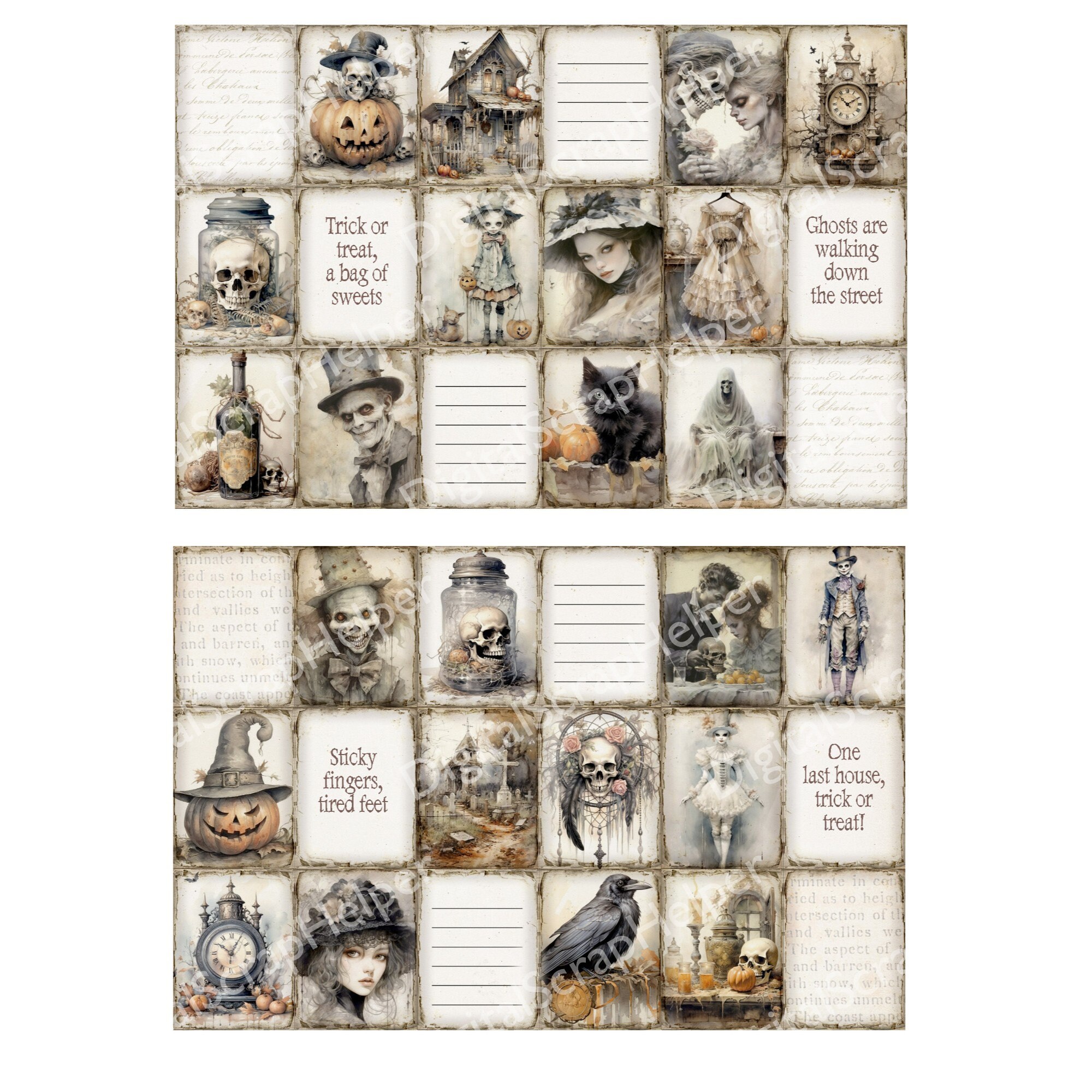 Spooky Season Halloween Mini Books for Dollhouse Miniature Accessories ...