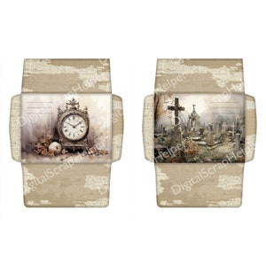 Vintage Halloween Envelopes A2 Printable 16 Sheets Spooky Scary Boo ...