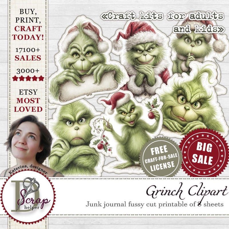 Grinch Cutout Images - Etsy