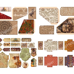 Vintage India Junk Journal Kit for Boho Scrapbooking and Masala Tribal ...
