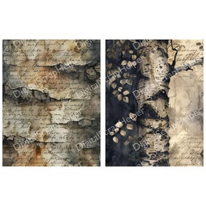 Tree Bark Paper Pack for Forest Junk Journals and Nature Collages ...