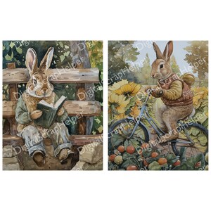 Summer Peter Rabbit Junk Journal Paper Printable 12 Sheets Scrappy ...