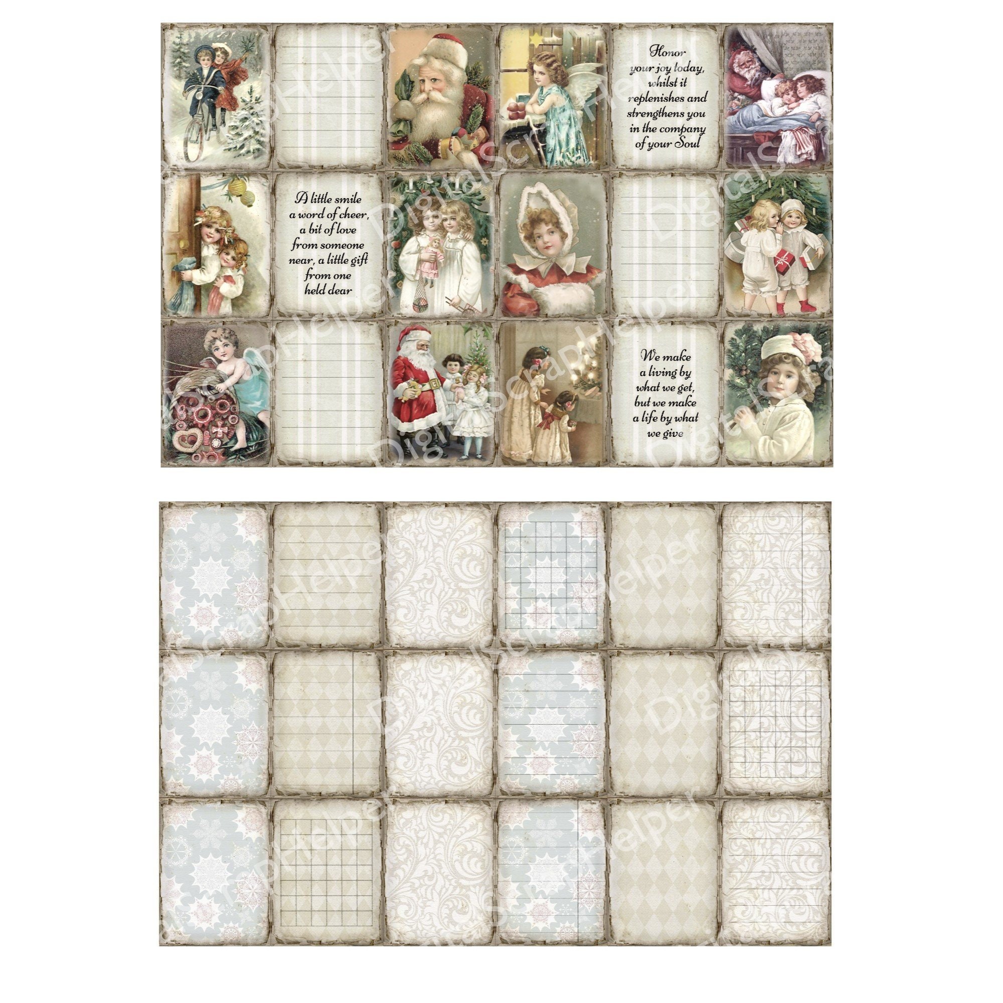 Retro Christmas Mini Books Printable of 4 Sheets Christmas - Etsy
