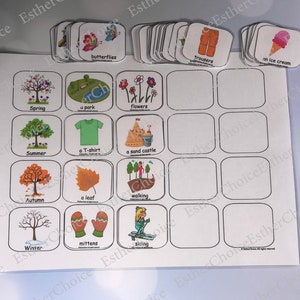 Four Seasons Sorting Activity - Etsy