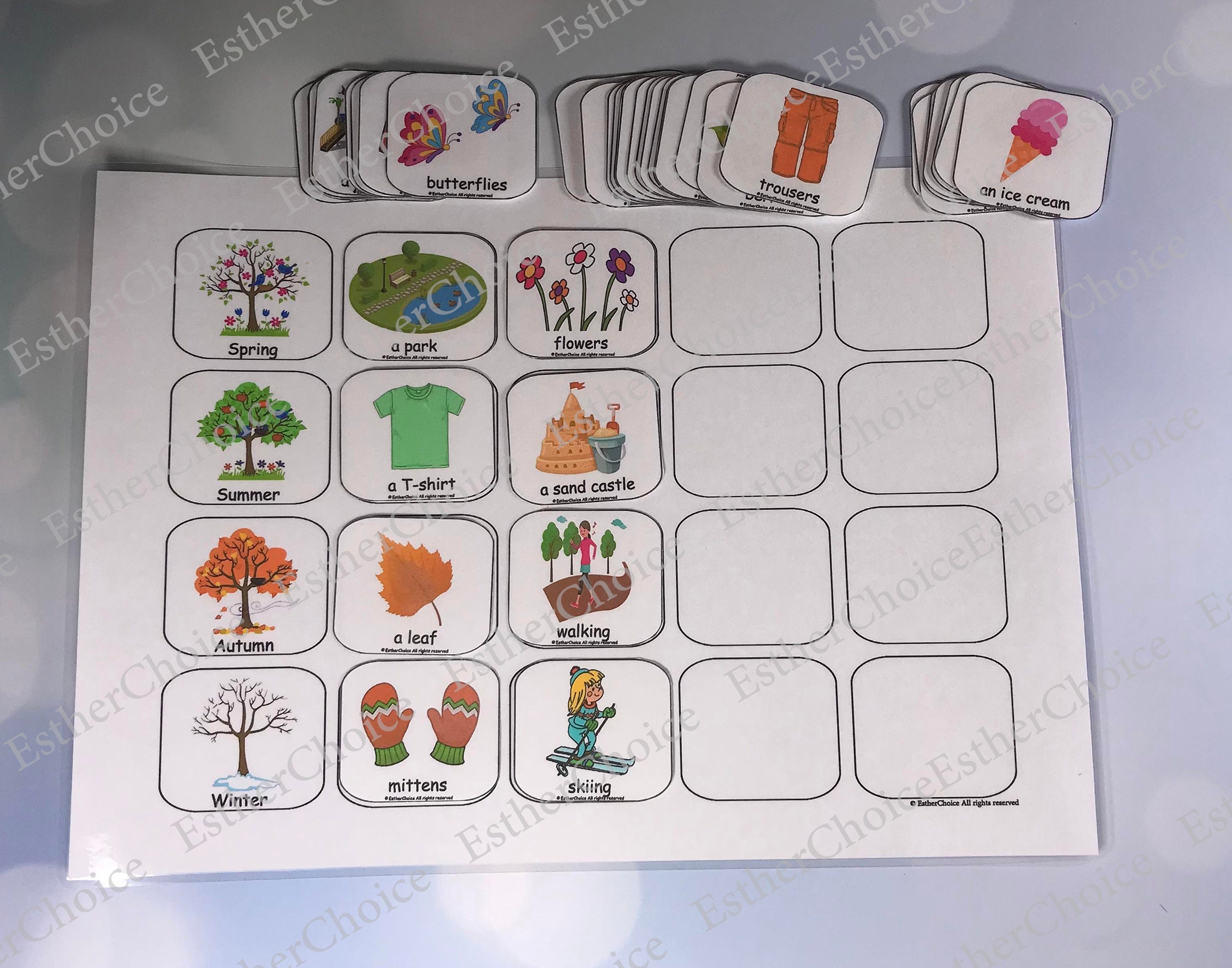 Four Seasons Sorting Activity - Etsy