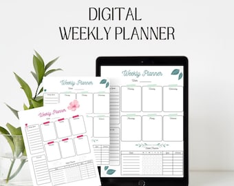 Weekly Planner Minimalist Printable & Digitally Instant Download A4/A5 ...
