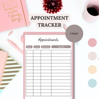 Appointment Tracker, Fillable Appointment List, Editable Appointment ...