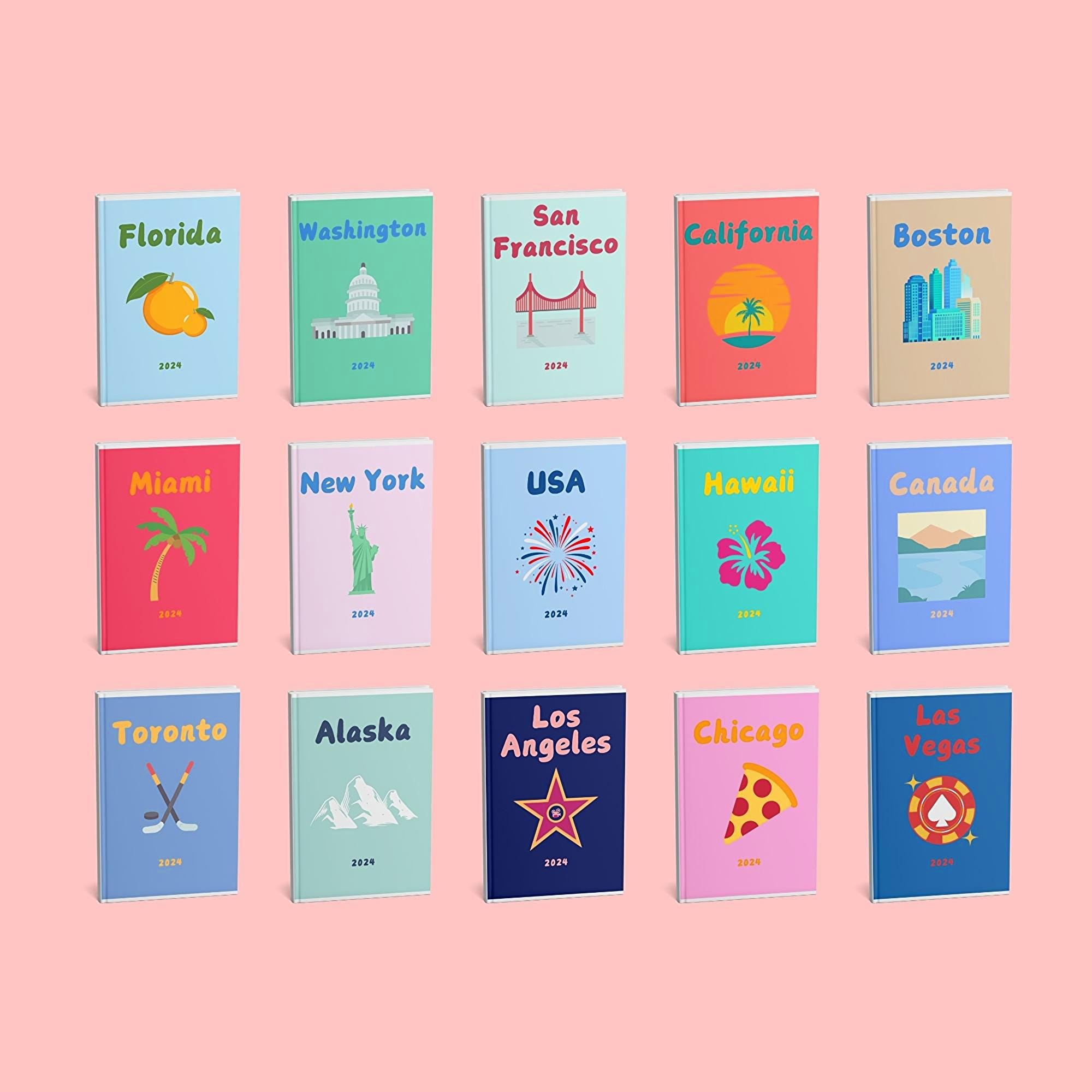North America Travel Photobook Cover Templates | Editable Canva ...