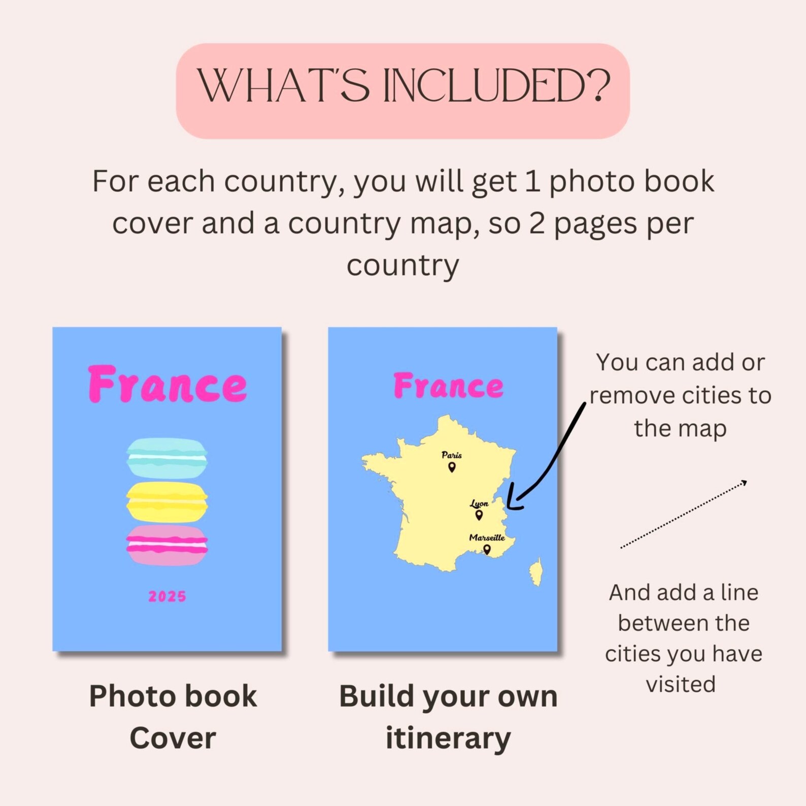 European Travel Photo Book Cover | Canva Map Templates (digital ...