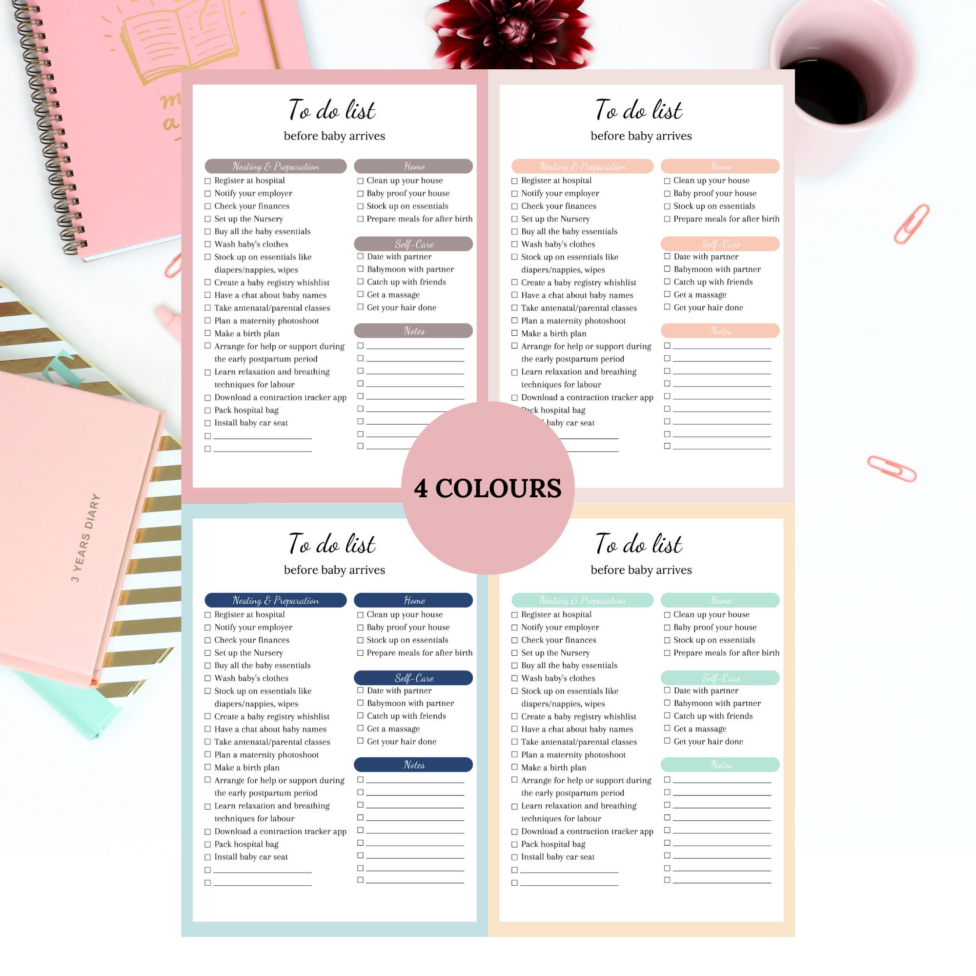 To Do List Before Baby Arrives, Baby Planner Printable, New Baby ...