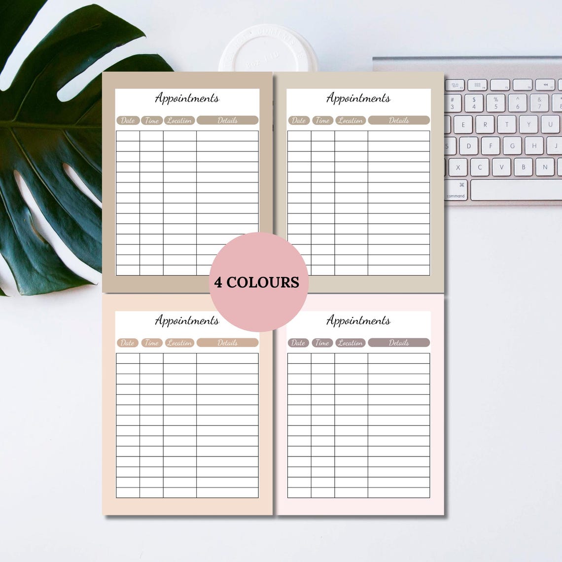 Editable Appointment Tracker, Appointment Reminder, Appointment Log ...