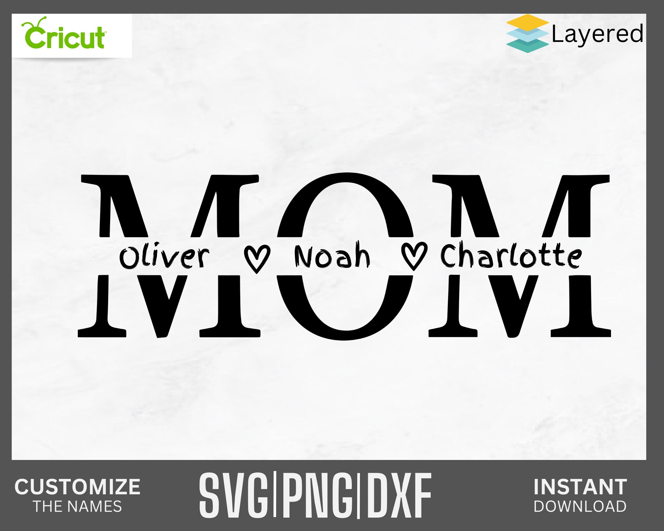 Mamá SVG Madre svg Día de la Madre SVG marco de nombre - Etsy México