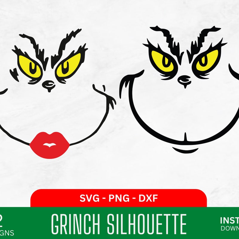 Grinch Faces for Decal - Etsy