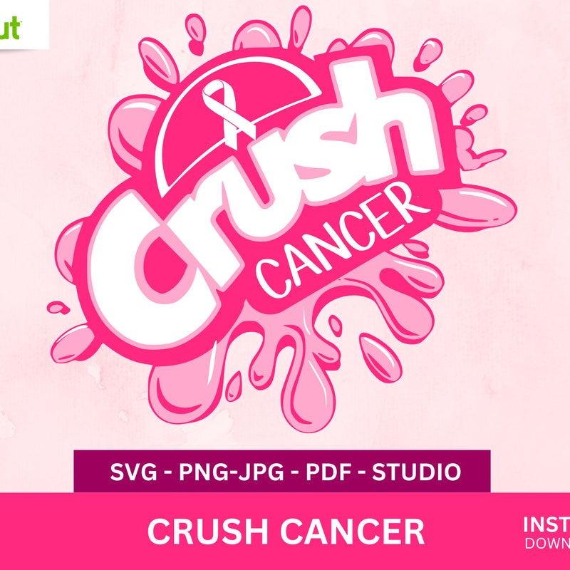 Crush Cancer Svg - Etsy
