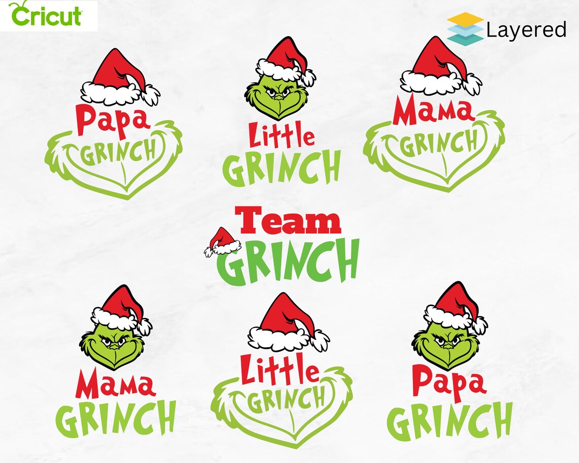 Grinch Family Svg Grinch SVG Team Grinch SVG Papa Mama - Etsy Canada