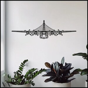 EC-130H Compass Call Front Silhouette Metal Wall Art, Airplane Wall Art ...