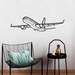 Boeing 757-200 Angle Airplane Silhouette Metal Wall Art, Airplane Wall ...