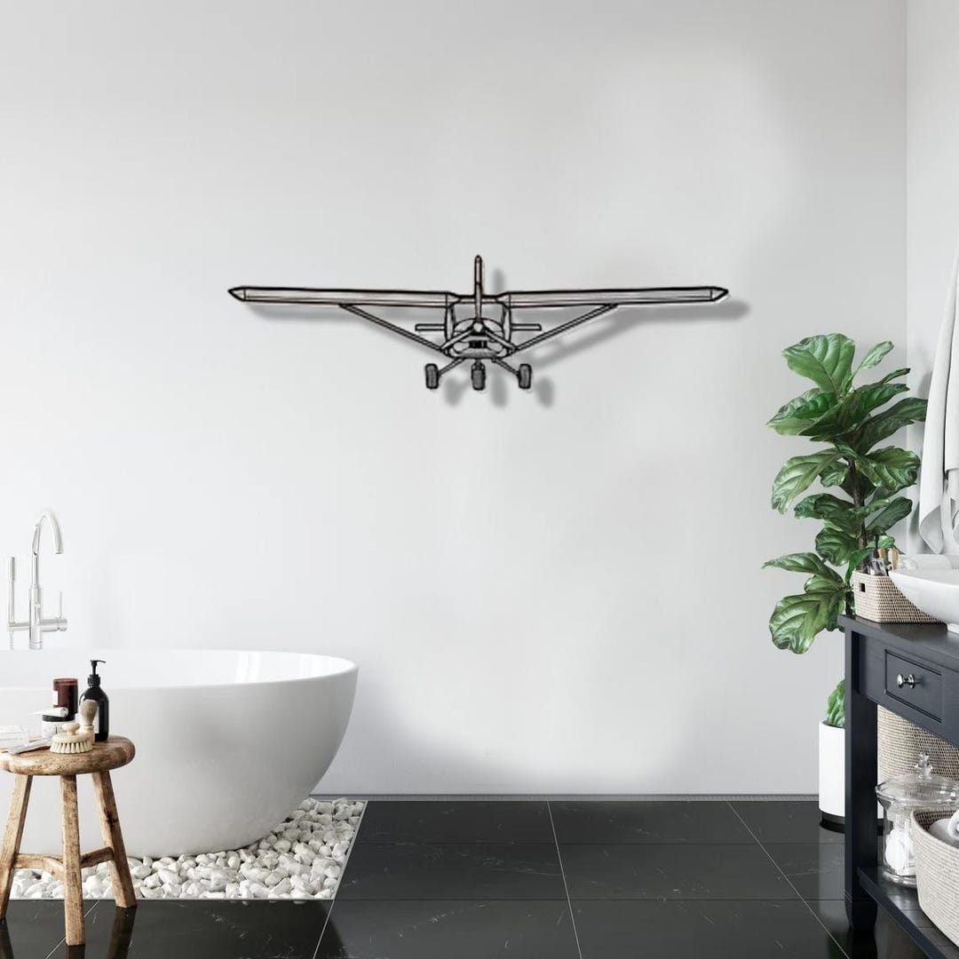 A22LS Foxbat Front Silhouette Metal Wall Art, Airplane Wall Art, Plane ...