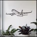 Boeing 757-200 Angle Airplane Silhouette Metal Wall Art, Airplane Wall ...