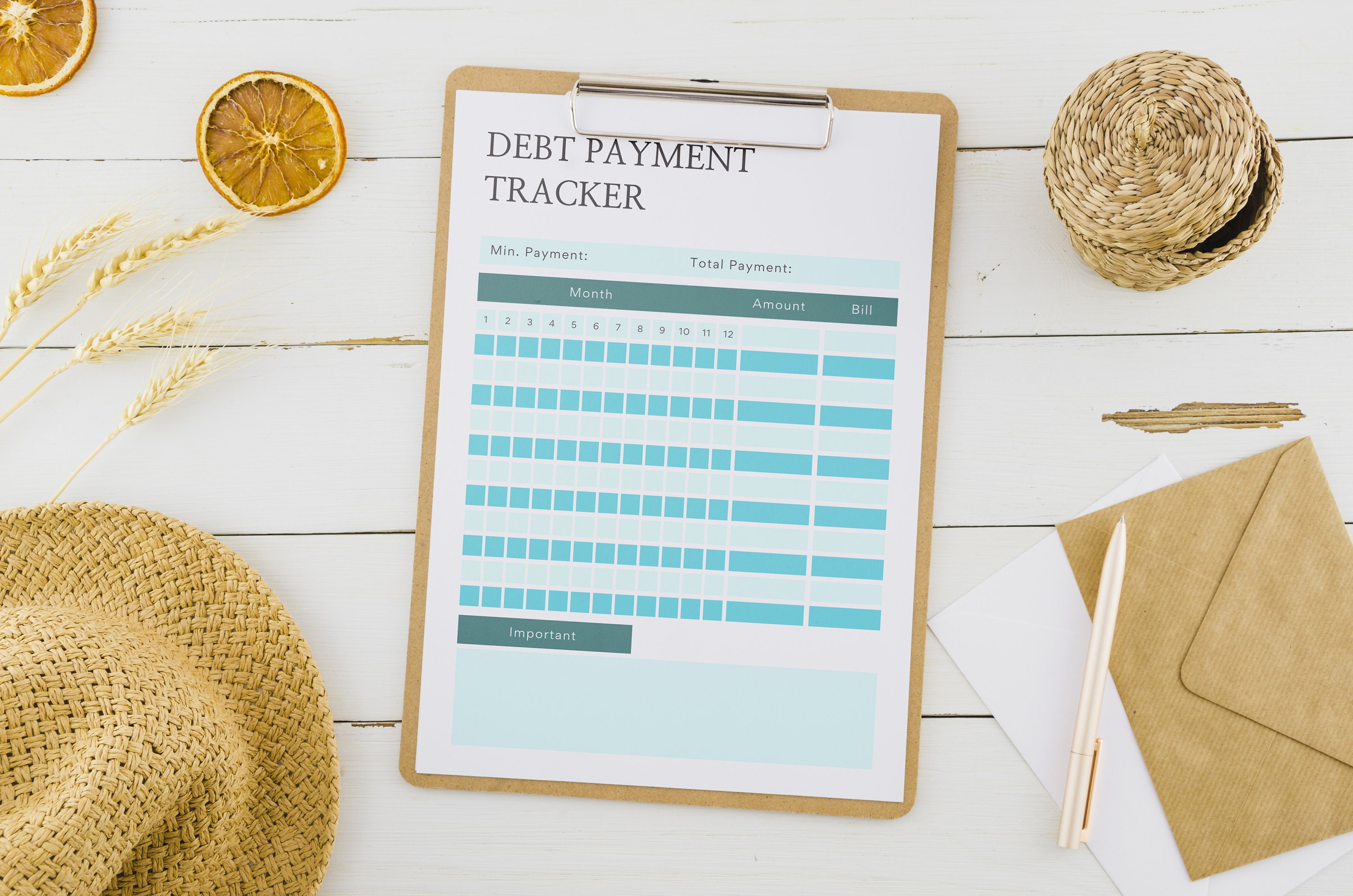 Debt Payment Tracker Monthly Bill Payment Tracker Payment - Etsy