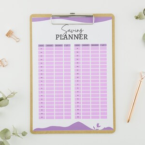 Printable Monthly Savings Planner for Saving Funds, Savings Goal ...