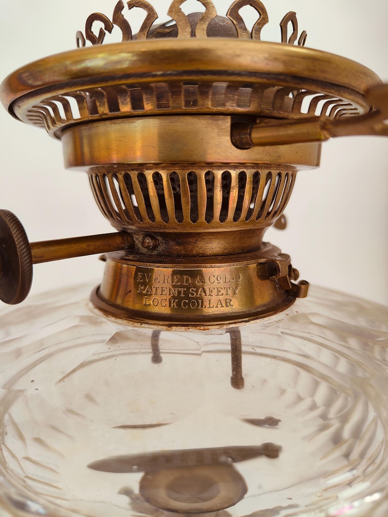 Antique Victorian Oil Lamp Hinks Duplex No 2 Evered and Co Patent ...