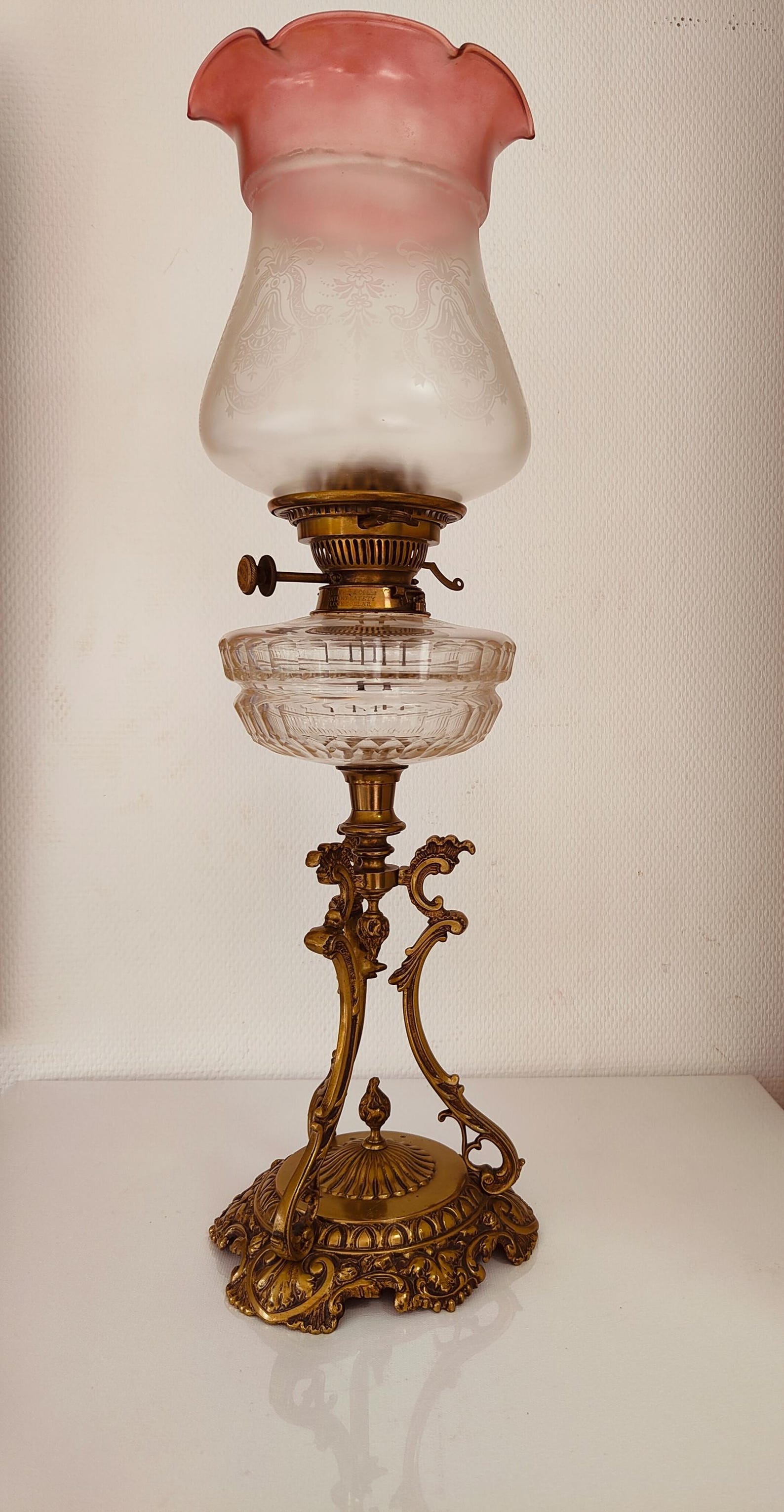 Antique Victorian Oil Lamp Hinks Duplex No 2 Evered and Co Patent ...