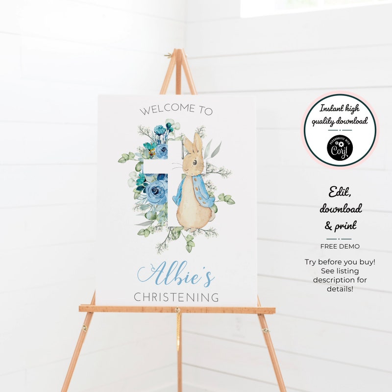 Christening Welcome Sign - Etsy