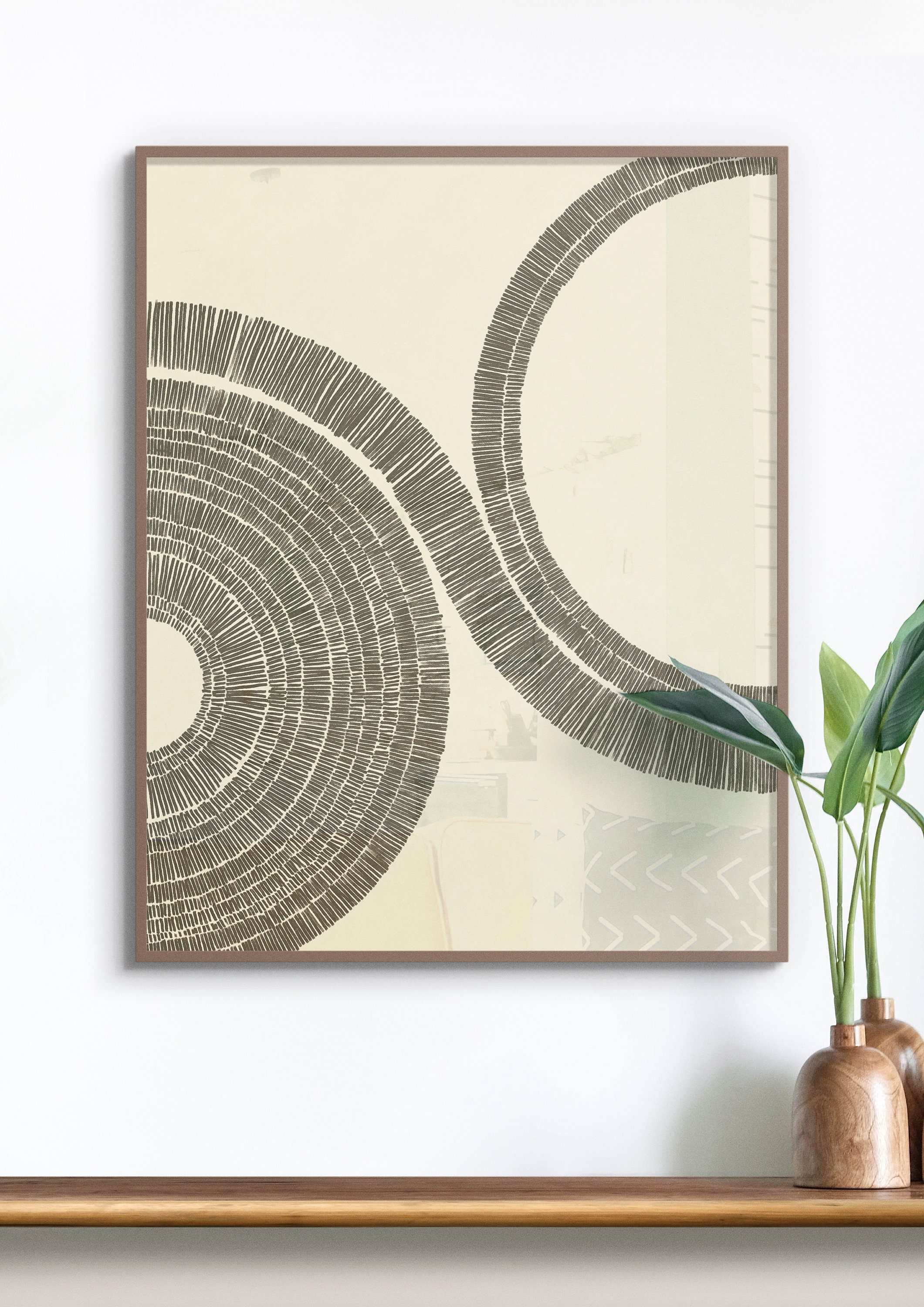 Line Art - 'two Halves' Printable Art - Boho Decor - Minimalist Art ...