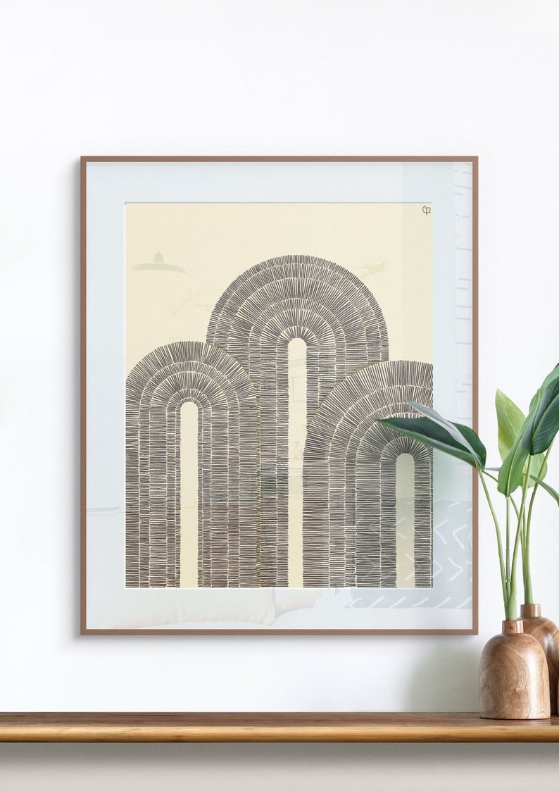 Line Art - 'three of a Kind' Printable Art - Boho Decor - Minimalist ...