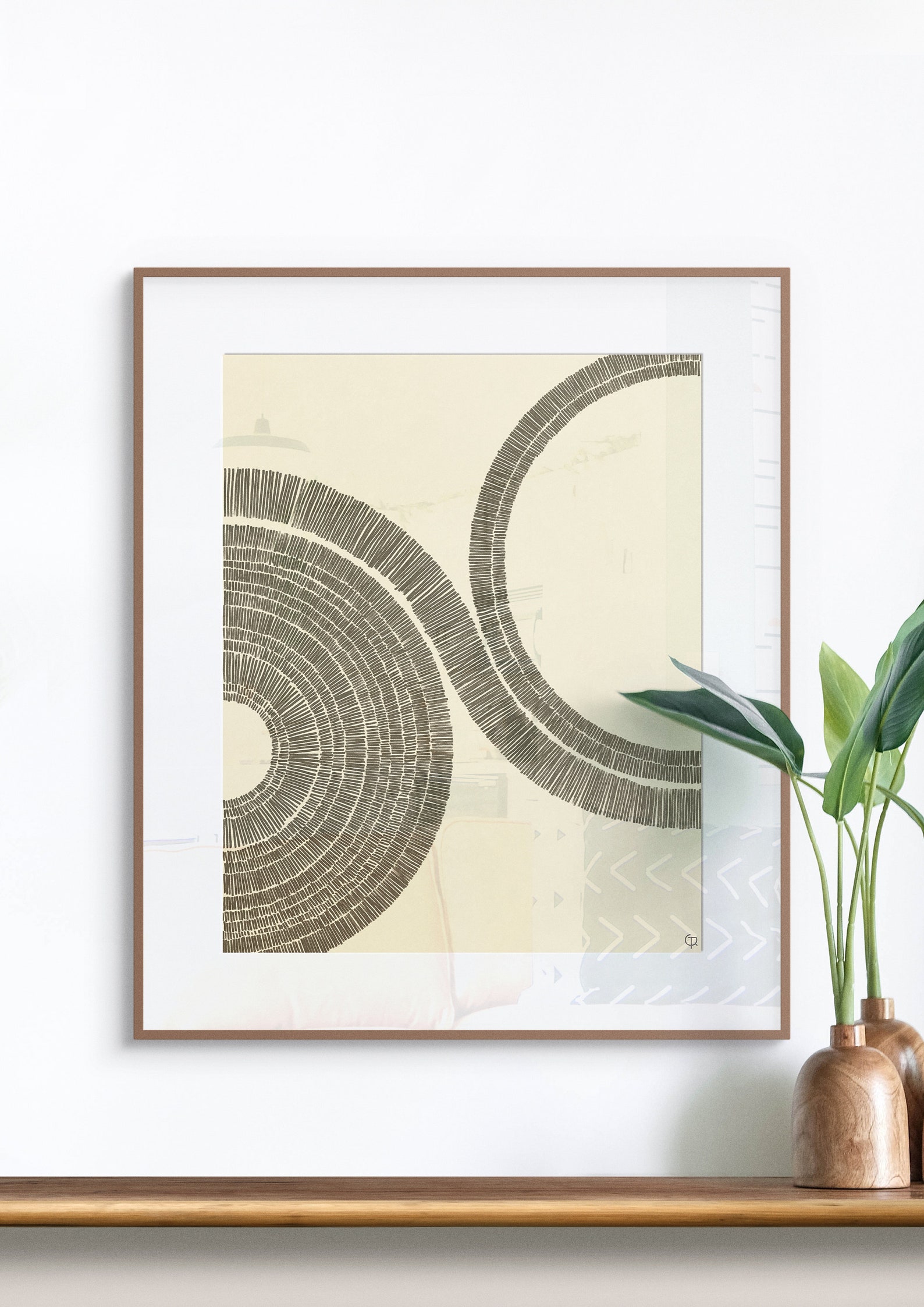 Line Art - 'two Halves' Printable Art - Boho Decor - Minimalist Art ...