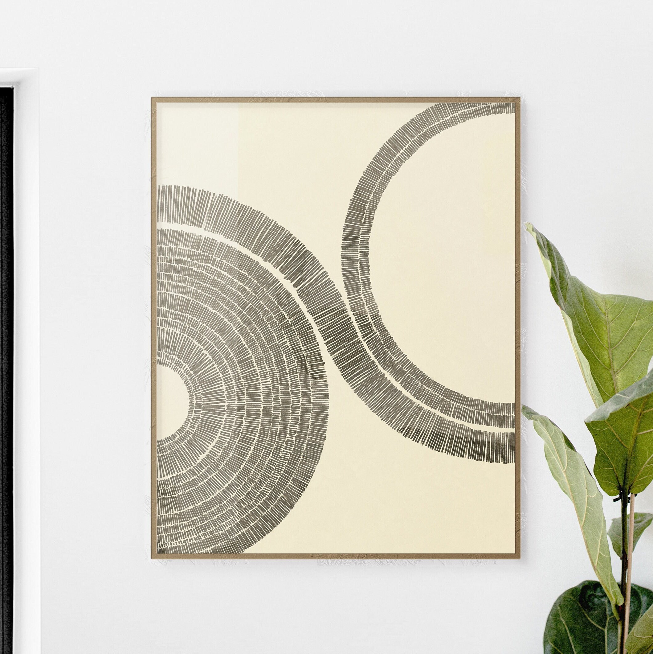 Line Art - 'two Halves' Printable Art - Boho Decor - Minimalist Art ...