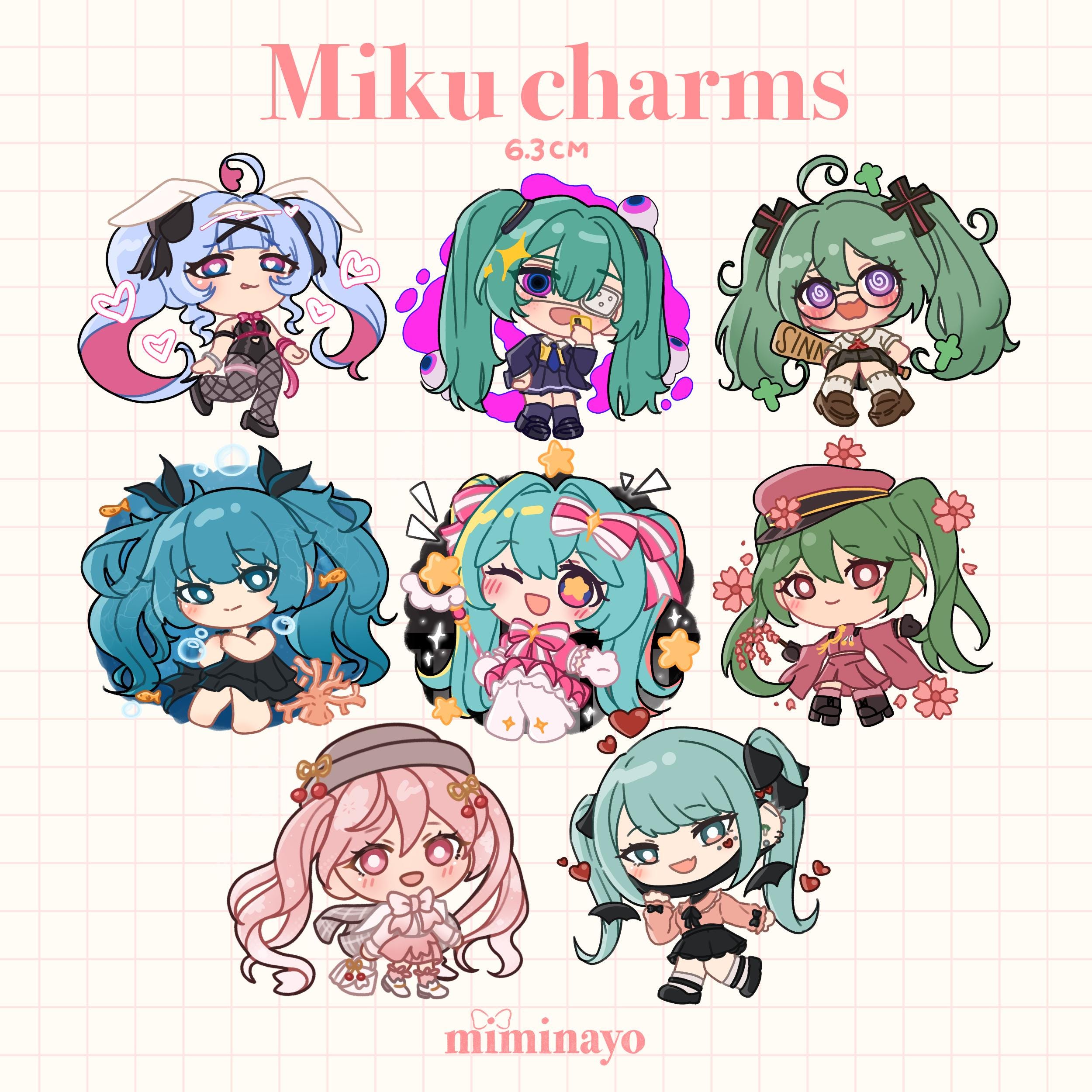 Miku Charms [6.3cm] | Hatsune Miku Vocaloid Epoxy Keychains ...