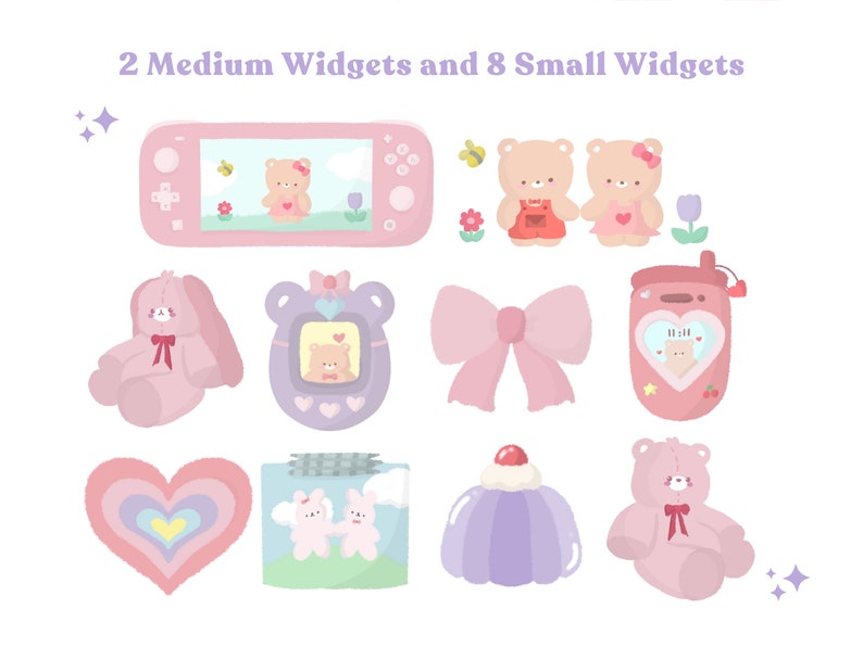 Pastel App Icon Pack: Kawaii Home Screen Set (digital Download) - Etsy