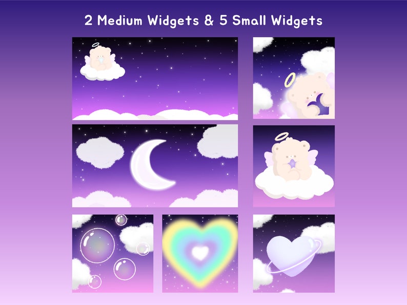 Angel Bear Night Version | App Icons | App Icon Pack | Kawaii App Icons ...