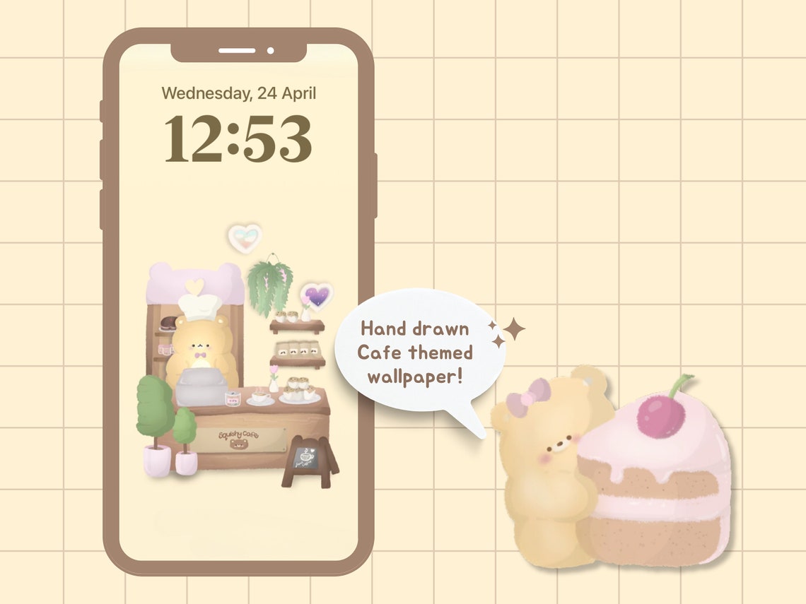 Cute App Icons Coffee App Icons Home Screen Set up Kawaii App Icon Pack ...