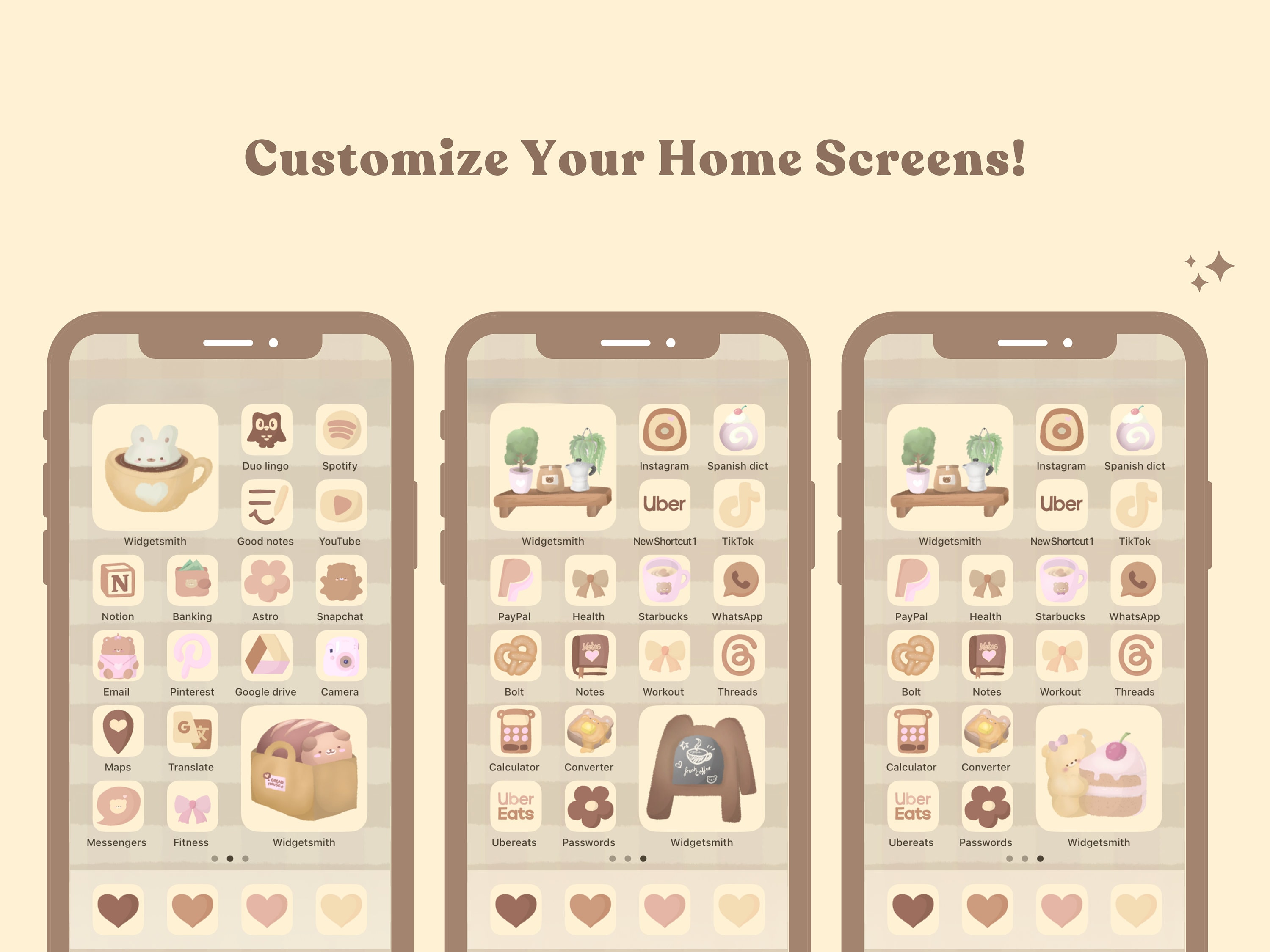 Cute App Icons | Coffee App Icons | Home Screen Set up | Kawaii App ...
