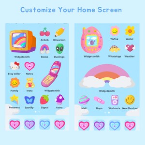 Y2k Dreamz App Icon Set | Ios 16 | Cute App Icons | Y2k Aesthetic ...