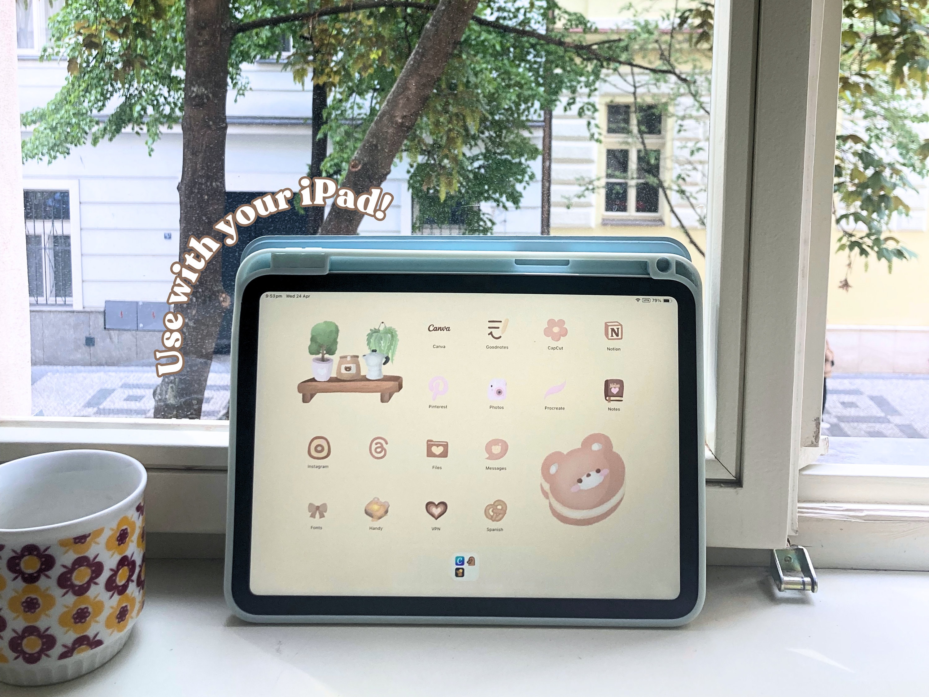 Cute App Icons Coffee App Icons Home Screen Set up Kawaii App Icon Pack ...